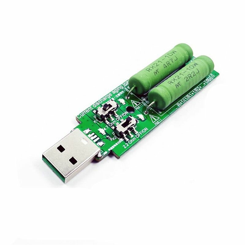 USB резистор постоянного тока электронная нагрузка с переключателем регулируемая 5V1A/2A/3A емкость батареи напряжение разряд сопротивление тестер