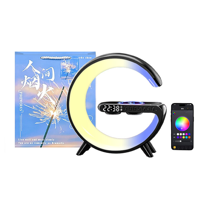 Ночная лампа унисекс AIBAASAA Ambient Lights N69, мультицветная, беспроводная зарядка для телефона