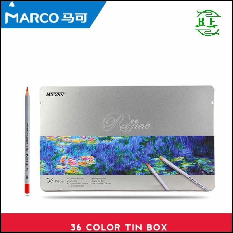 Карандаши цветные marco raffine 24/36/48/72 цвета нетоксичн-FB