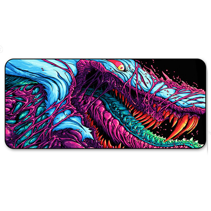 Игровой коврик для игровой мыши Hyper Beast XL 900x400 мм с большим фиксатором, клавиатура CS GO, резиновый коврик для мыши, подставка для запястий, стол, компьютерный коврик
