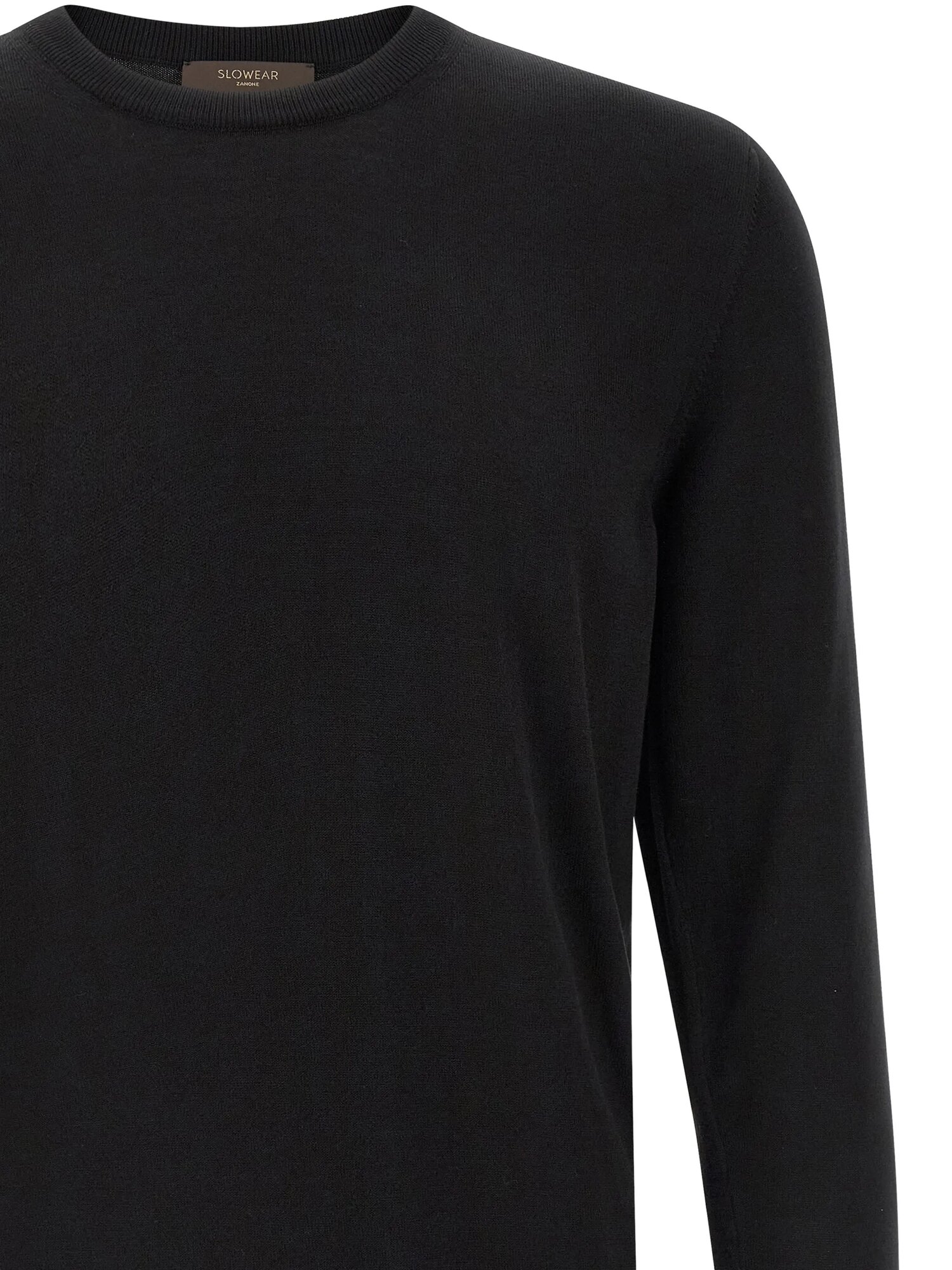 Свитер Zanone Cotton sweater, размер 52, , black/black — фото 1