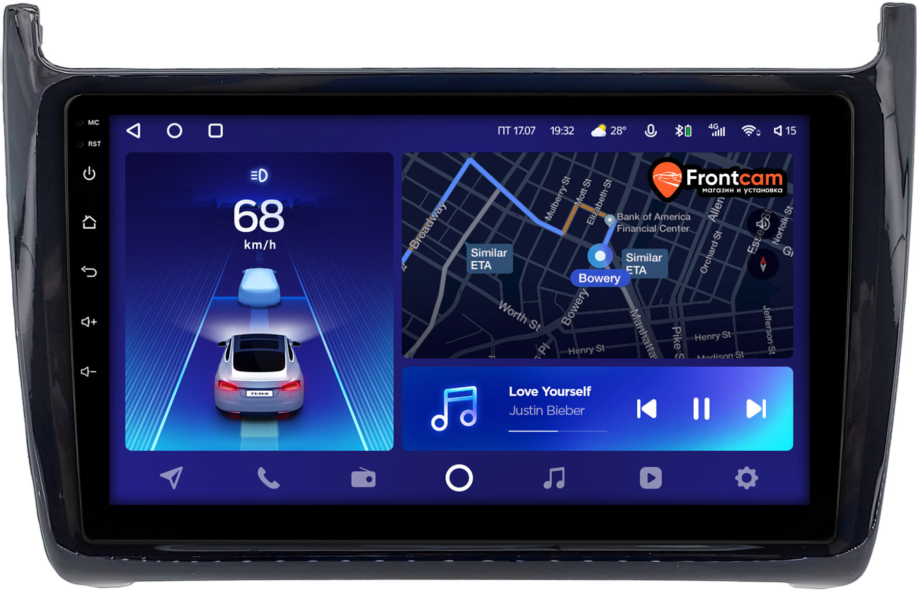 Штатная магнитола Volkswagen Polo 5 2009-2020 (глянцевая) Teyes CC2 PLUS 6/128 9" RM-9-0490 Android 10 (4G-SIM, DSP, QLed)