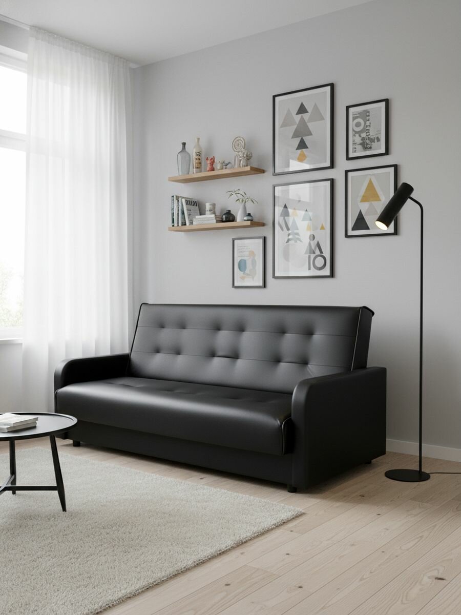 Диван Аккорд 160, черный