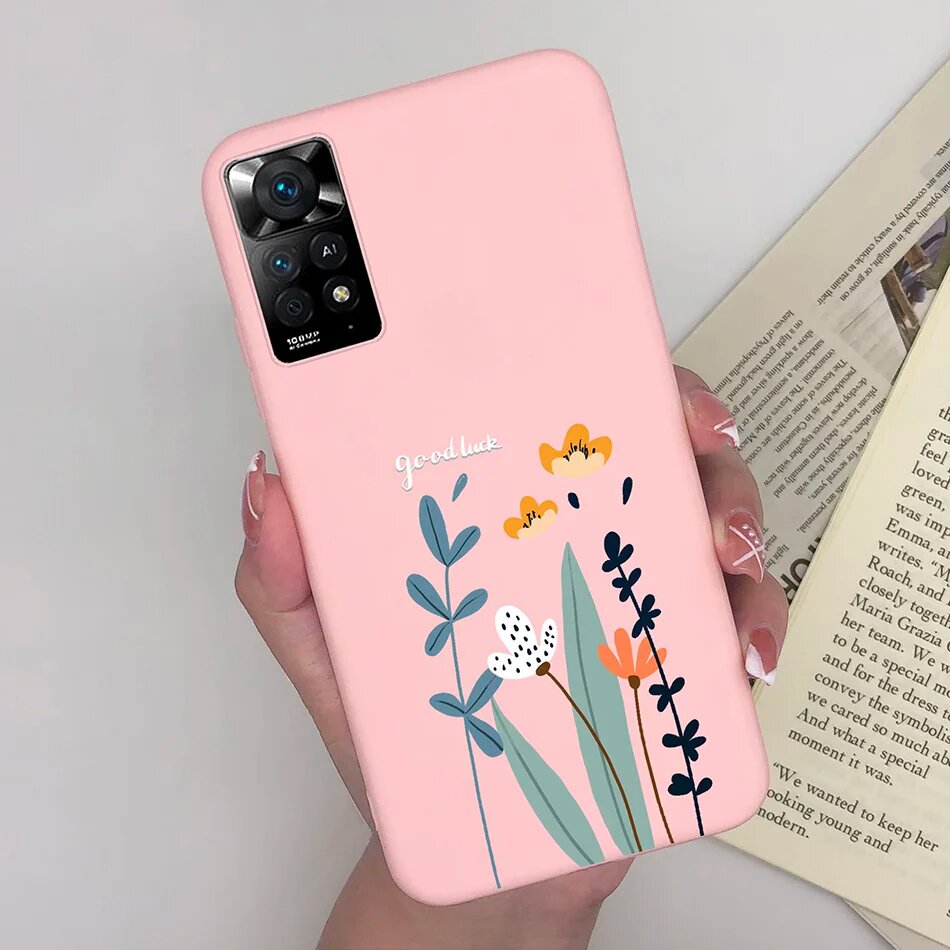 Розовый чехол Redmi Note 11 Pro 4G 5G, силикон, MP43