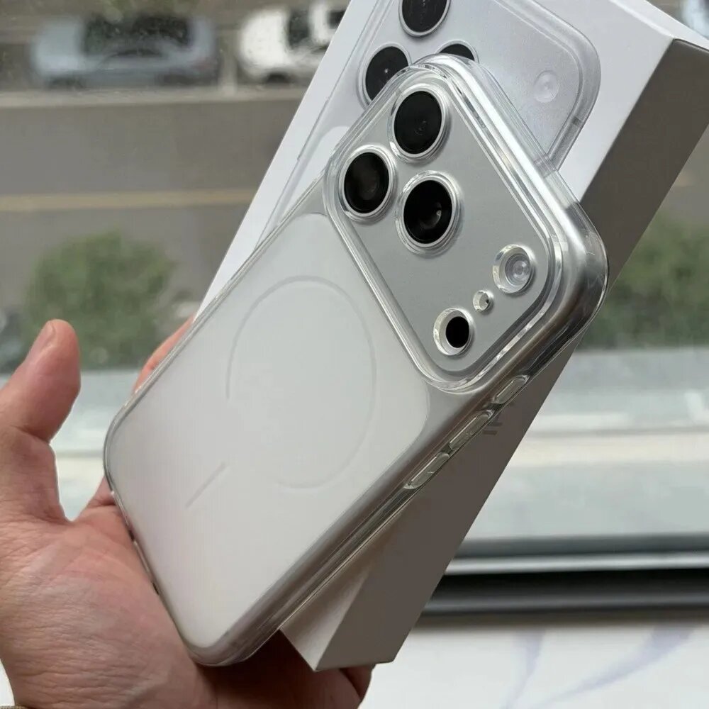 Чехол для iPhone 17 Pro Max Белый, силиконовый