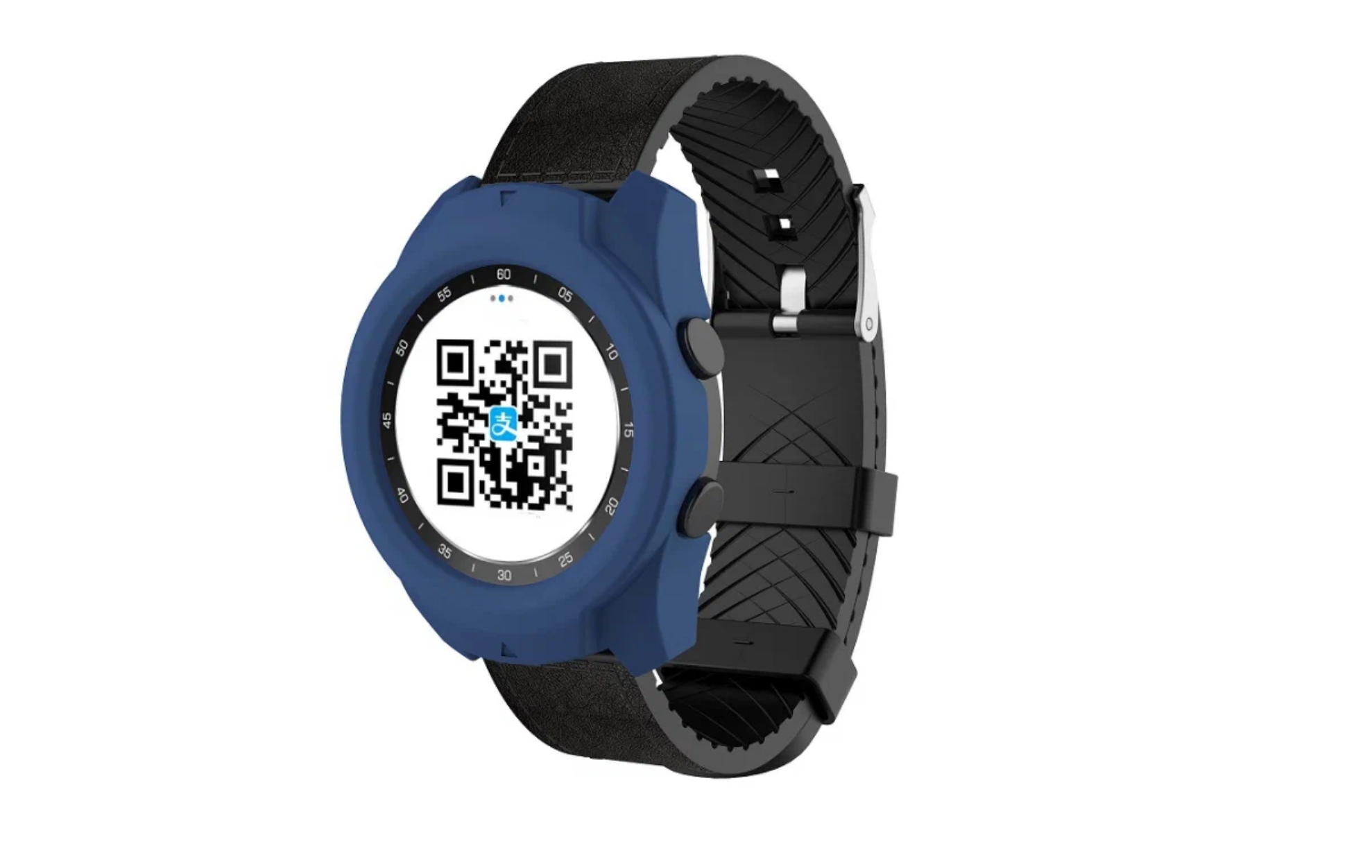 Чехол-кейс-пенал MyPads для умных смарт-часов Ticwatch Pro тонкий силиконовый с противоударными свойствами синий