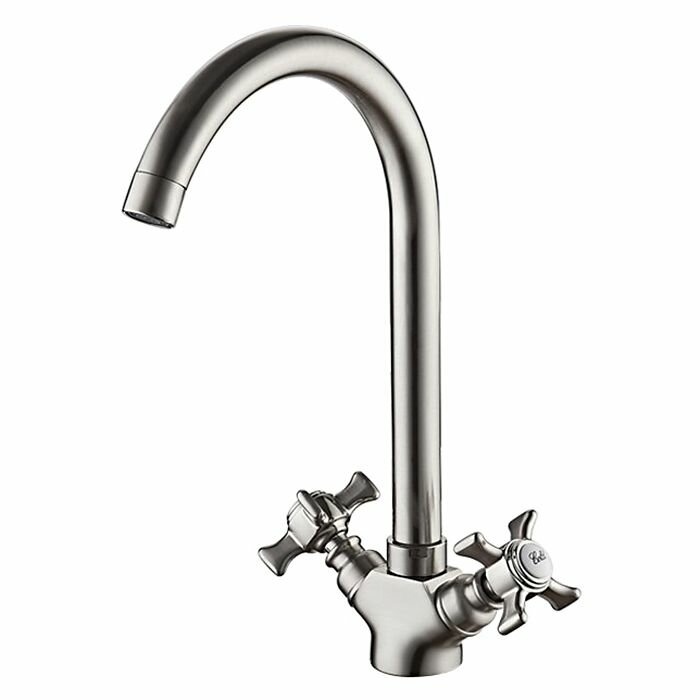 Высокий двухвентильный смеситель для кухни на мойку Ledeme L4311A-2