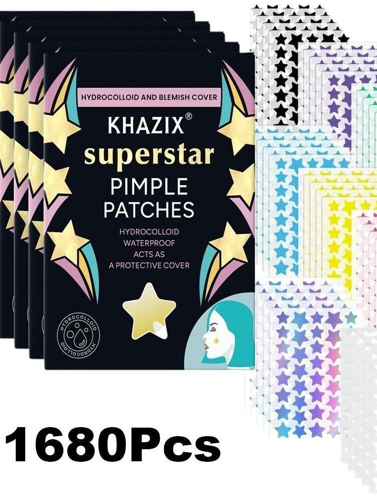 Патчи от прыщей большой набор звездочки для лица, маскирующие пластыри от акне и следов