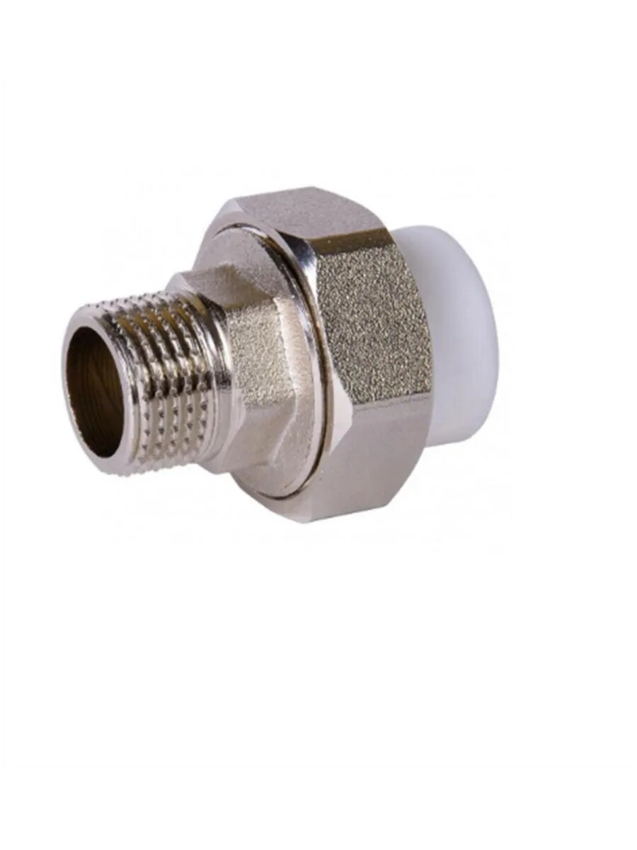 Муфта ViEiR, полипропилен, 20х1/2 м, наружная американка, белая