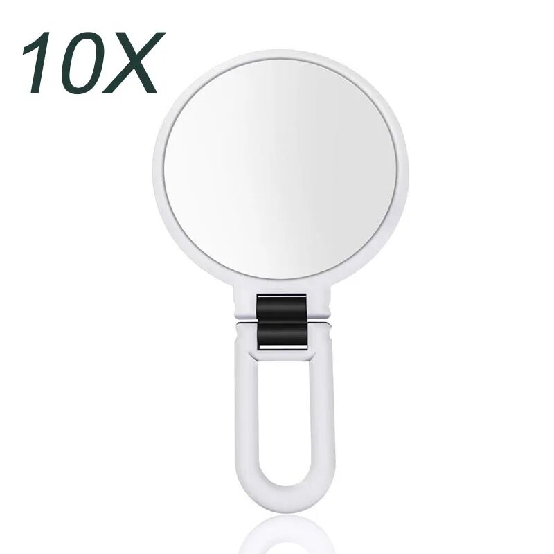 Зеркало увеличительное 10x с ручкой White-10X