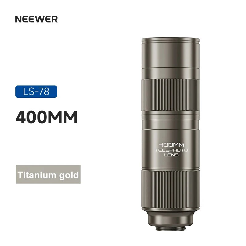Телеобъектив NEEWER LS-78, 400 мм, телефонный объектив с резьбовым зажимом 17 мм для золото