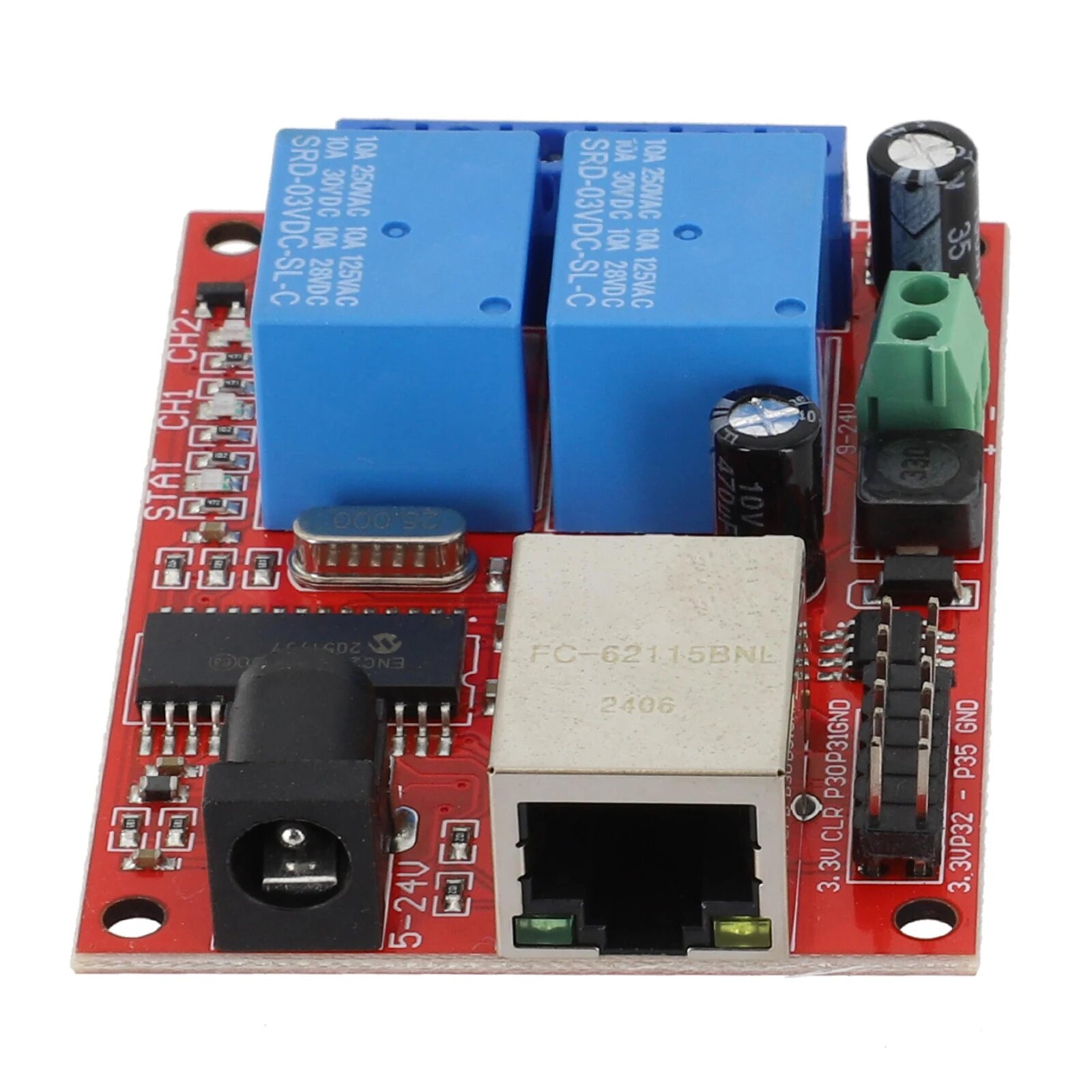 Промышленное реле 2 Way LAN Ethernet
