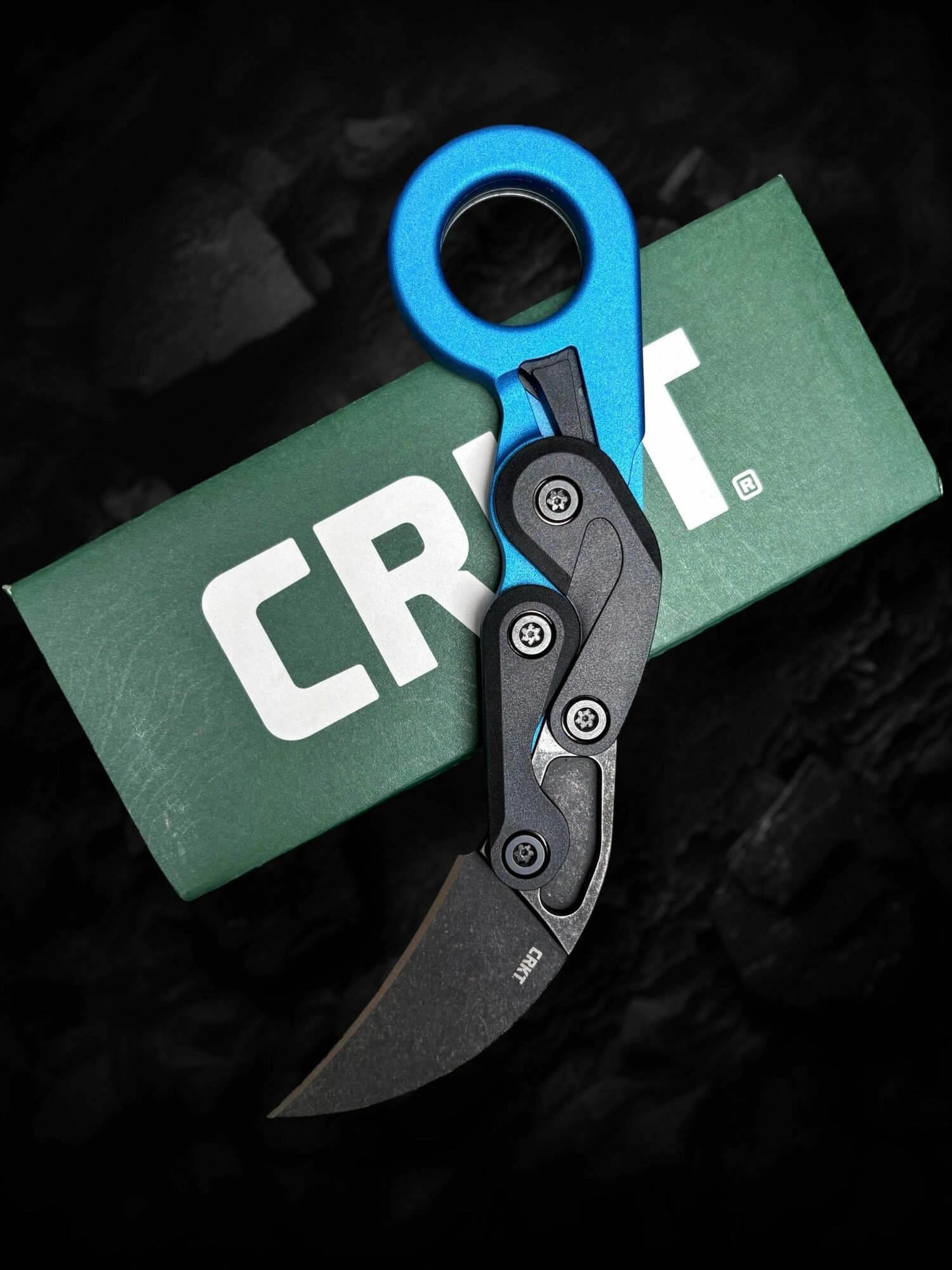 Складной нож - керамбит CRKT Provoke Grivory Blue, 4041B