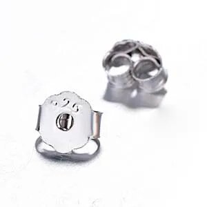 Серебряные заглушки для сережек 925, 4 мм, 6шт