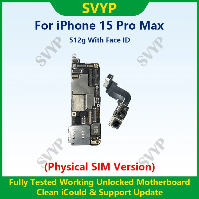 Полностью протестированная аутентичная материнская плата для iPhone 15 Pro Max, 15PM 512g Face ID