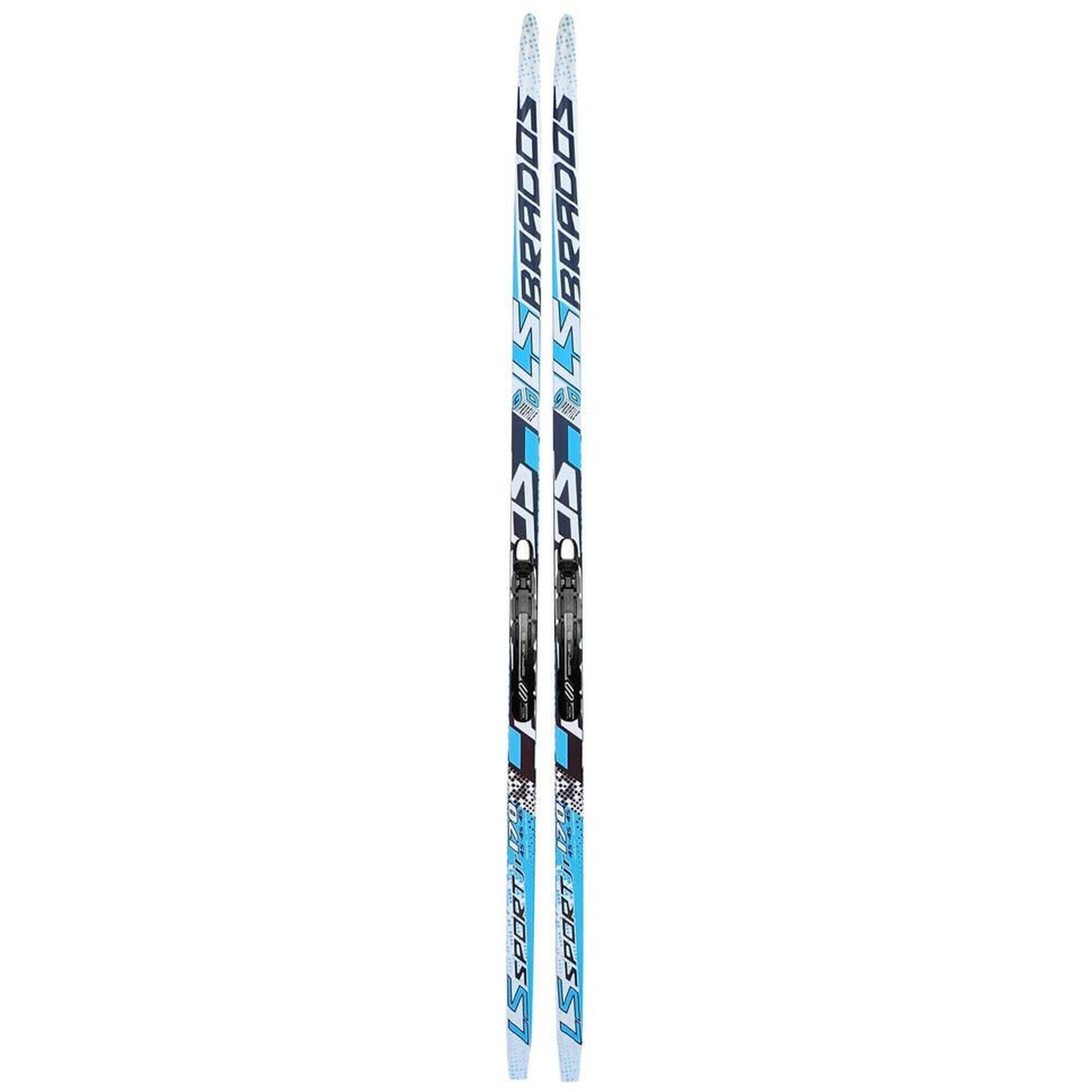 Decathlon Беговые лыжи Skol Brados с креплениями NNN - гладкие 170 см Цвет: Синий / Белый / Черный