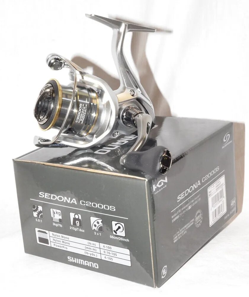 Shimano Sedona C2000S Катушка для спиннинга и рокфишинга безынерционная с фрикционом 3+1