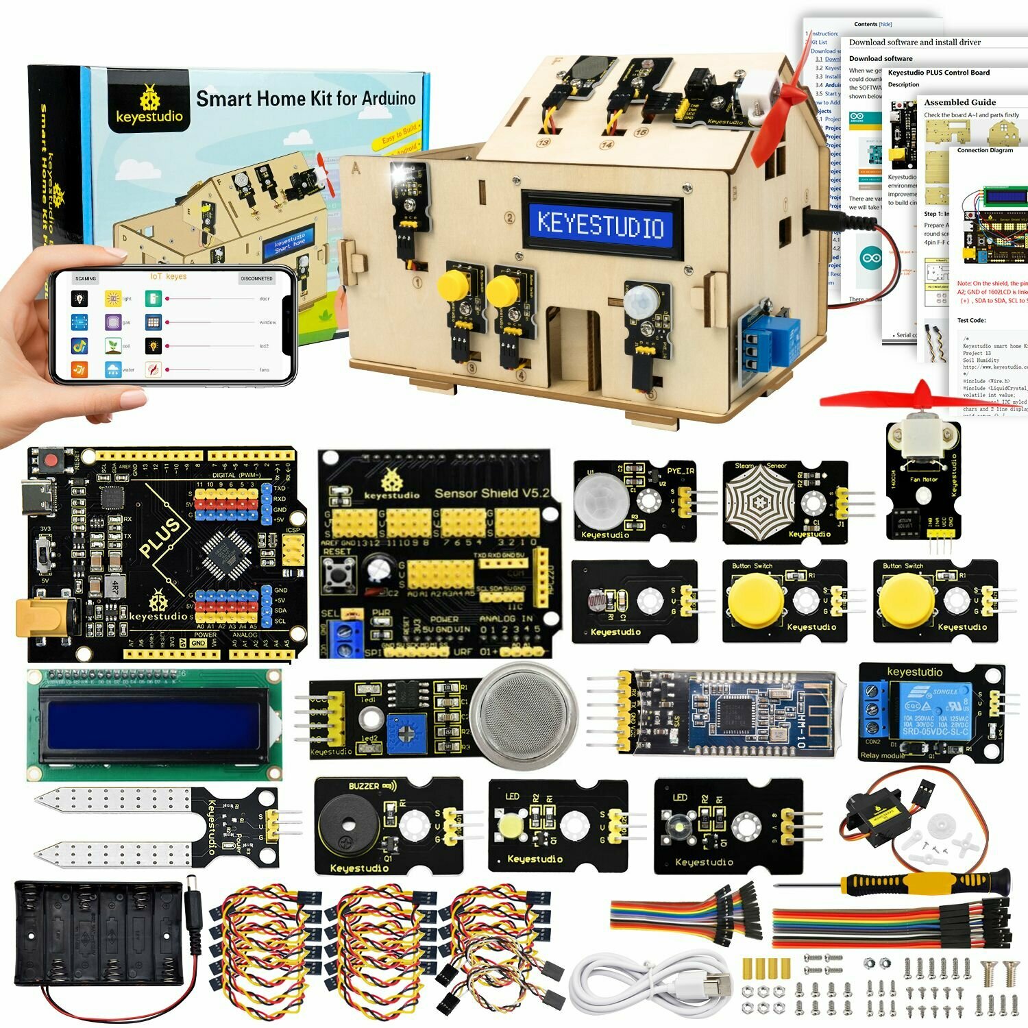 Умный дом Arduino комплект для автоматизации с русской инструкцией GL