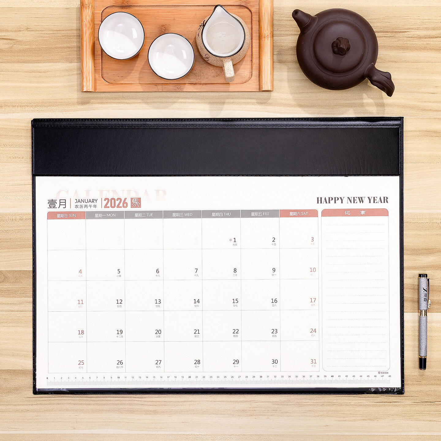 Календарь на 2026 год, большой настольный календарь-блокнот, кожаный календарь-планер, простой блокнот, большой планировщик с сеткой, ежемесячный календарь.