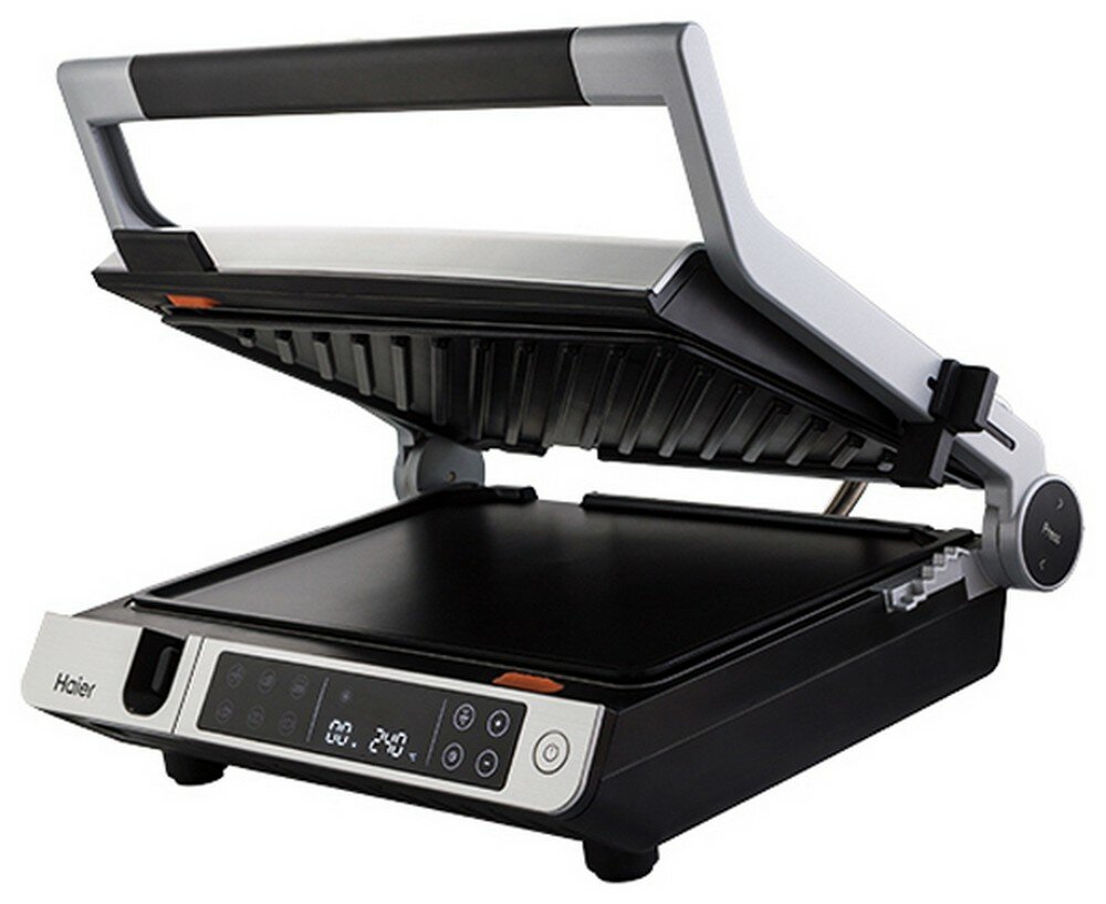 Гриль Haier HG-701 2000 Вт антипригарное покрытие, таймер, черный