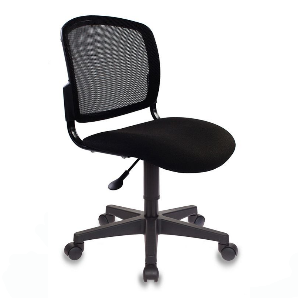 Компьютерное кресло Burokrat CH-296NX (CH-296NX/15-21) черный, на колесах, ткань/сетка