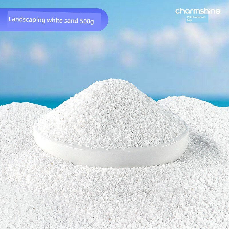 Премиум белый аквариумный грунт-песок для декора дна аквариума и микроландшафта