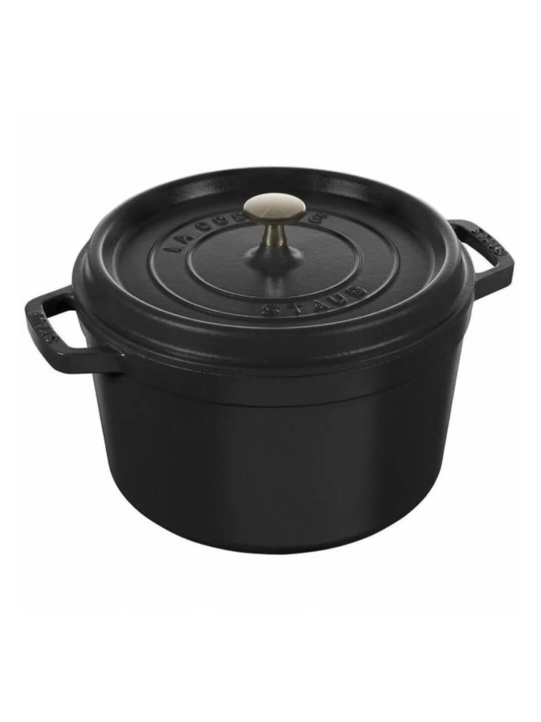 Кокот Staub La Cocotte 4.7 л, черный, чугунный, эмалированный, с крышкой