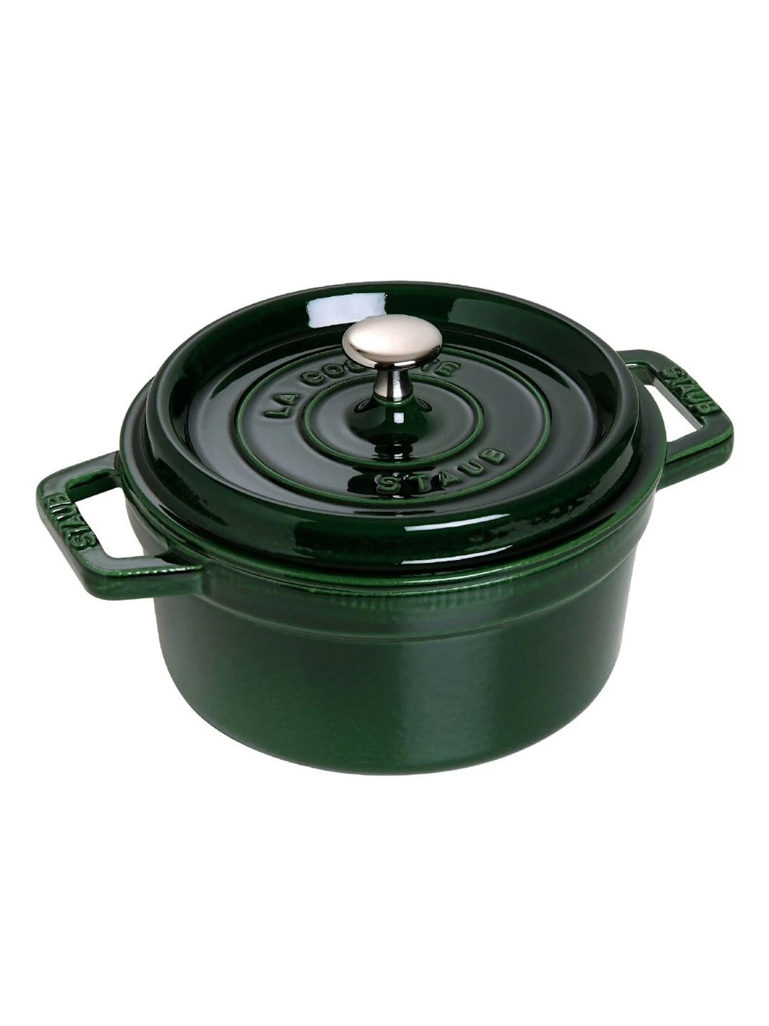 Кокот круглый Staub 3.8 л, зеленый базилик, для всех типов плит, покрытие эмаль