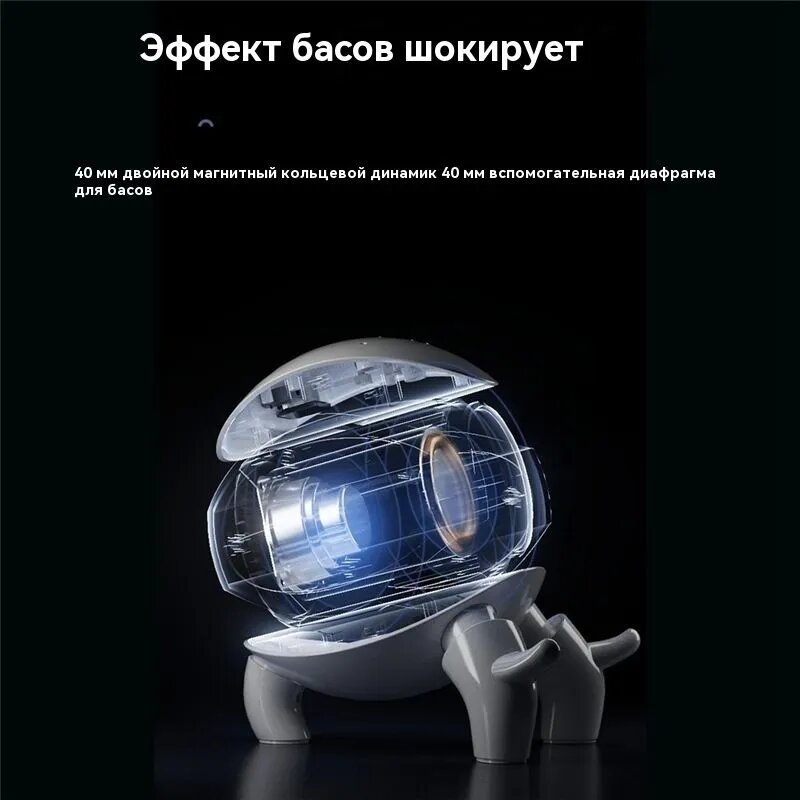 Умная колонка AI Голосовой искусственный интеллект Большая модель, часы и будильник, воспроизведение TF карты, черная — фото 1