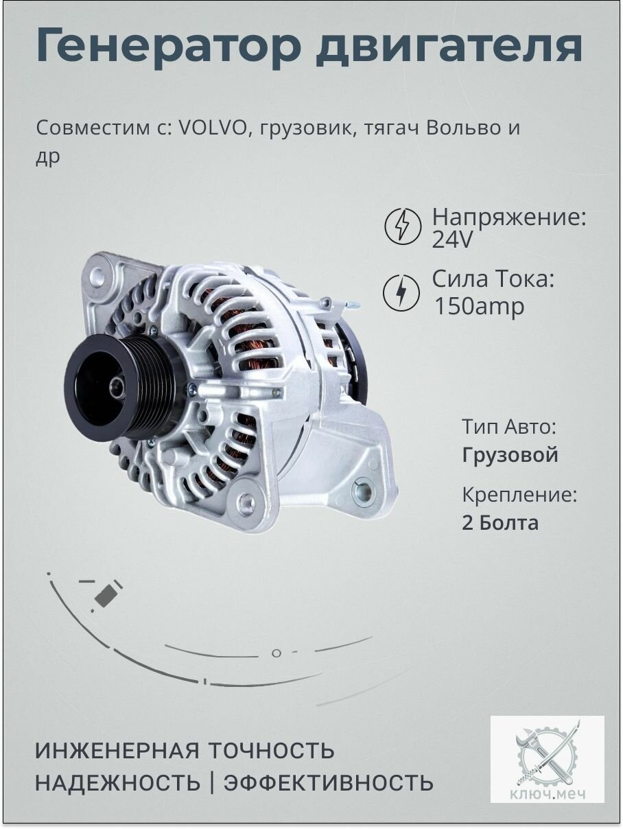 Генератор для VOLVO, грузовик, тягач Вольво