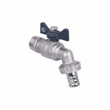 Кран водоразборный со штуцером (бабочка) AQUALINK, 1/2"