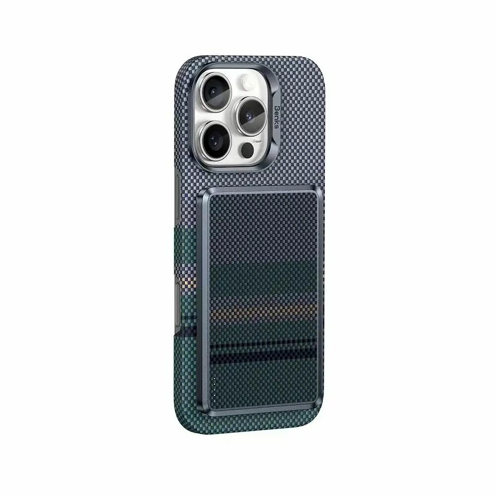 Ультратонкий внешний аккумулятор Benks MP15 ArmorGo, 5000MAH MAGSAFE Aurora - принт арктическое ночное небо
