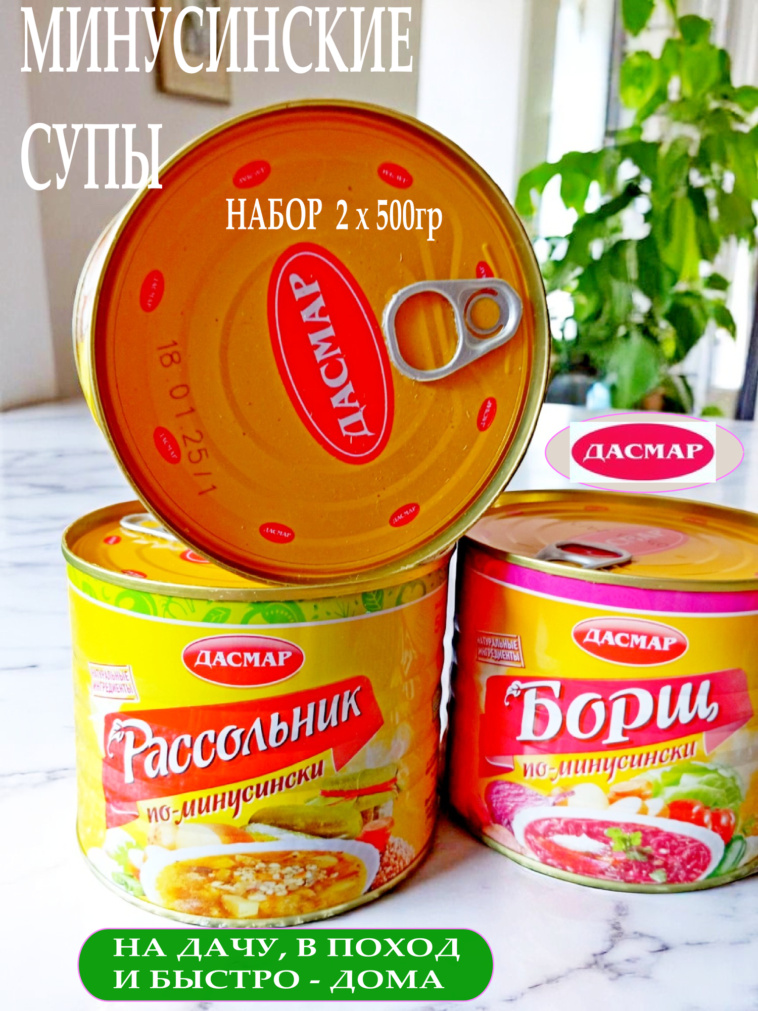 Борщ, рассольник, 2 шт х 500 гр, Дасмар