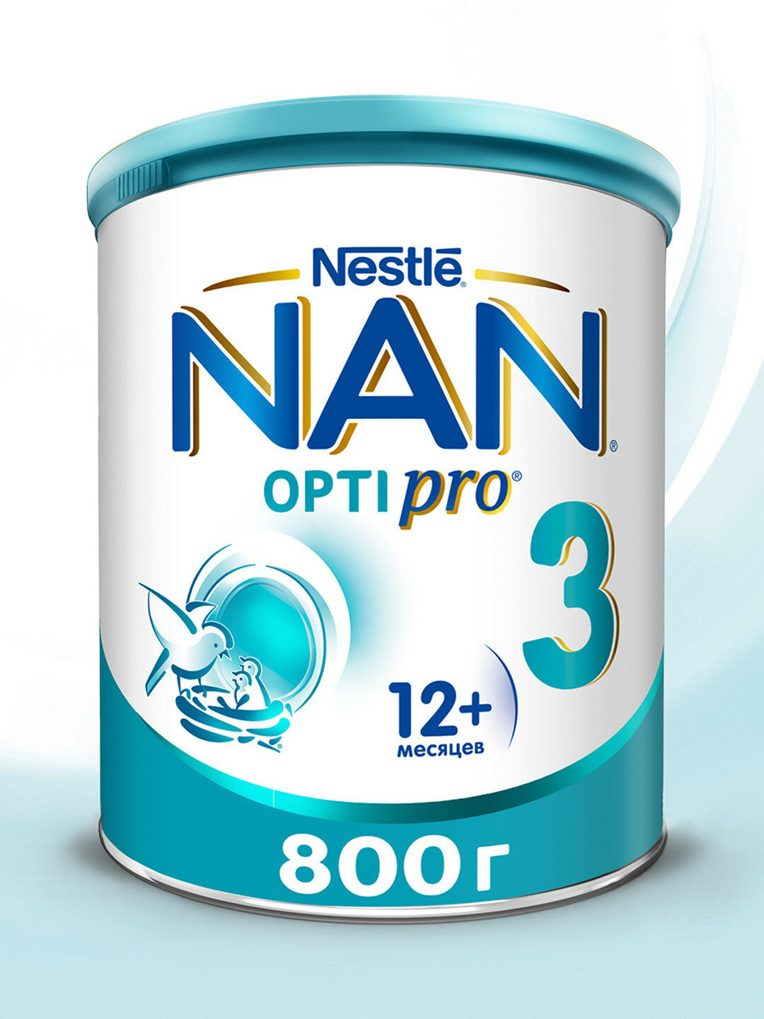 Смесь NAN (Nestlé) 3 Optipro, для детей, с 12 месяцев, 800 г