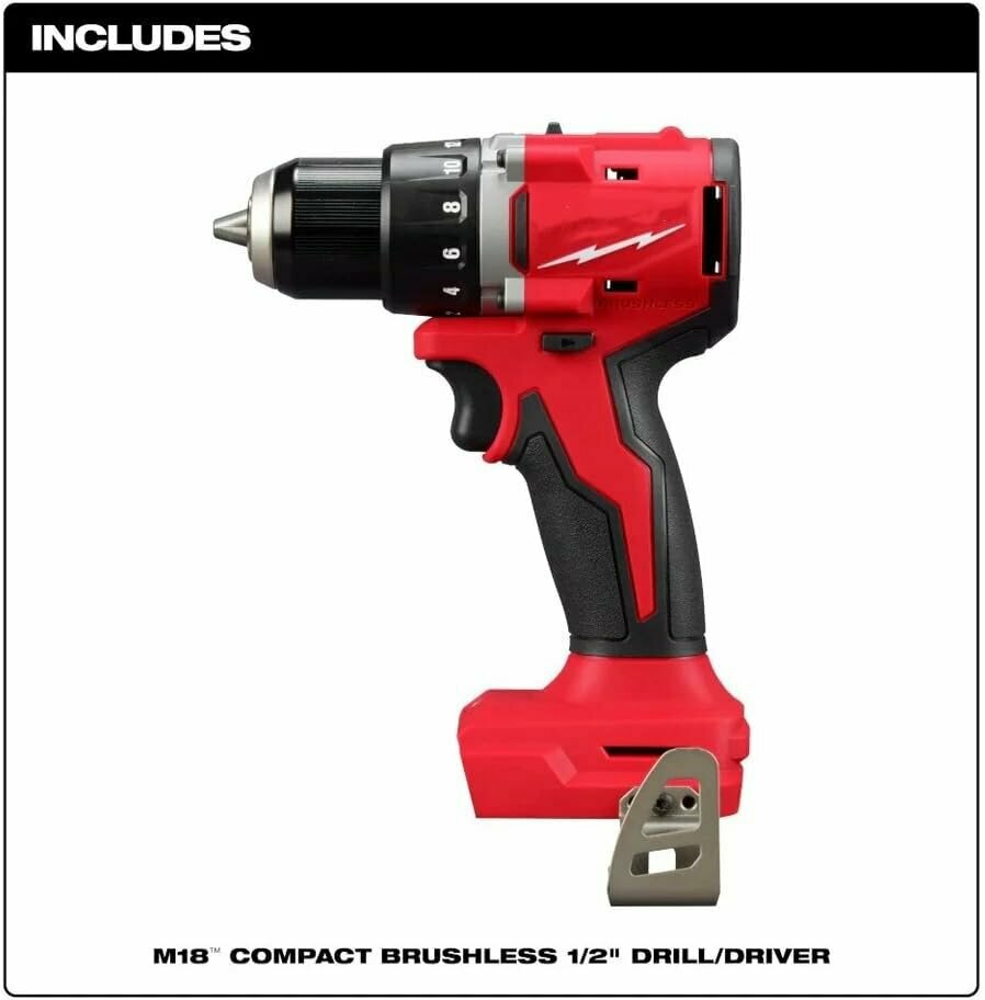 Аккумуляторная компактная бесщеточная Дрель-шуруповерт Milwaukee 3601-20 M18 1/2″ OEM