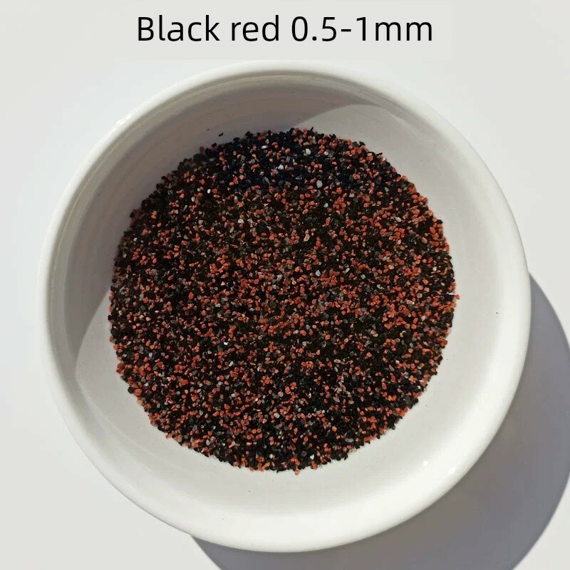 Черно-красный песок для аквариумного грунта 0,5-1 мм зернистость 2,5 кг естественный декоративный мелкий песок