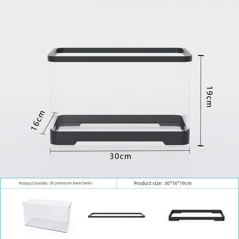 Премиум аквариум 30 см из акрила с рамкой для домашних аквариумов