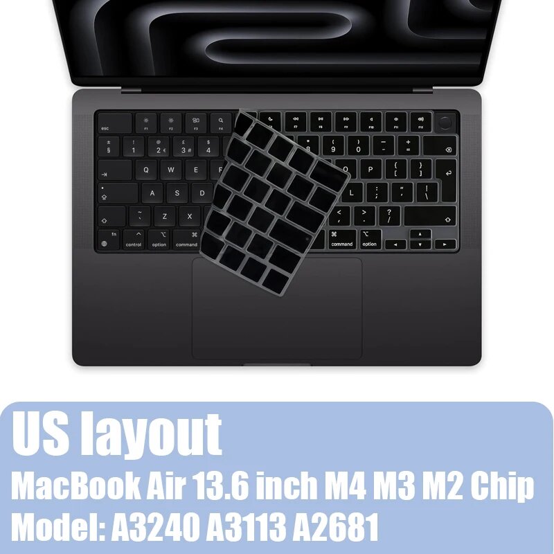 Наклейки на клавиатуру MacBook Air 13" M4/M3/M2, Air 13