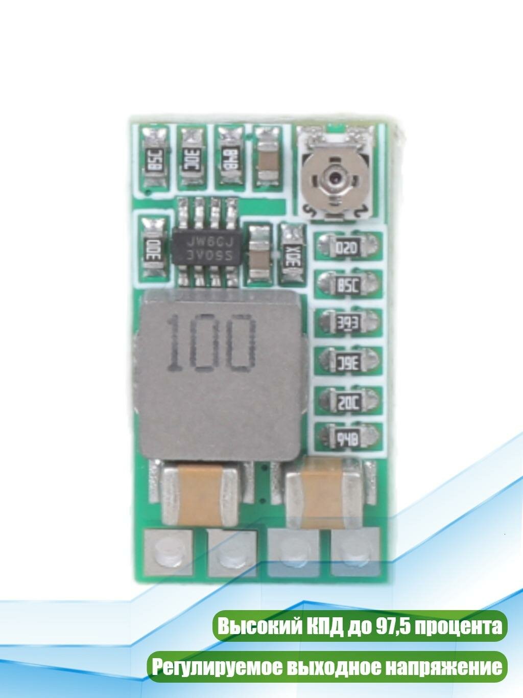 DC-DC-преобразователь 12 24 В в 5 В, 3 А, - Черный