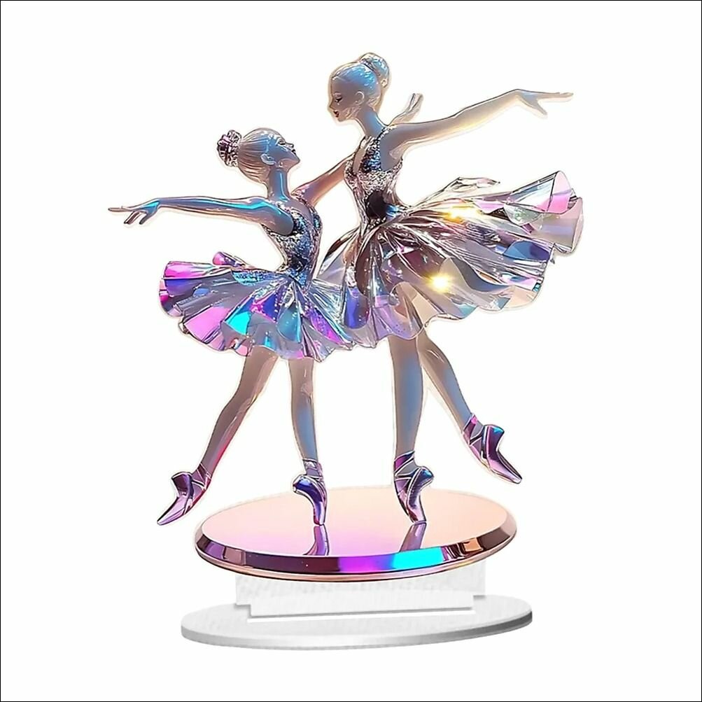 Кросс-бордерный хит танцпола: двойное балетное 2D акриловое домашнее украшение для спальни, кафе, гостиной или стола