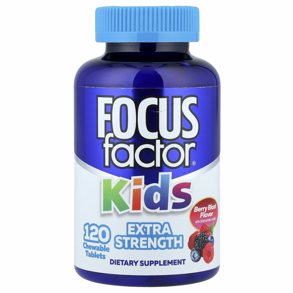 Focus Factor, Berry Blast, для детей, 120 жевательных таблеток