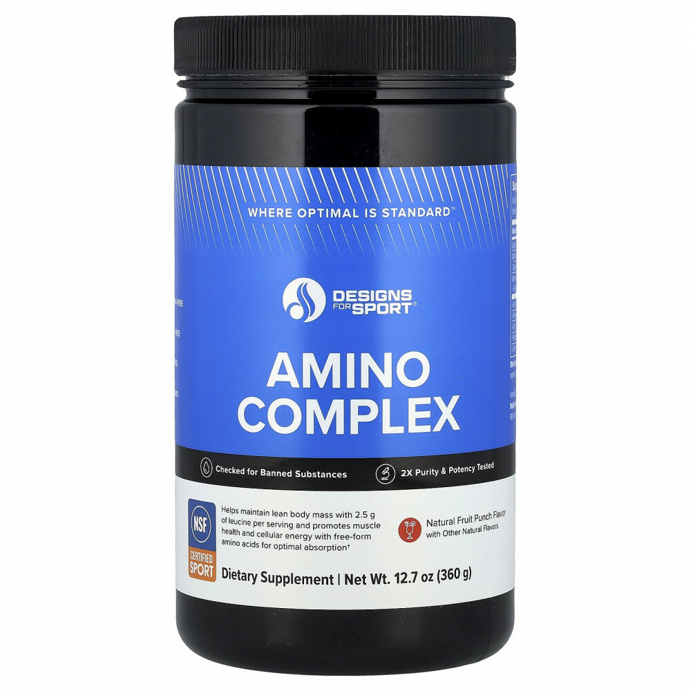 Designs For Health, Designs for Sport®, аминокислотный комплекс, фруктовый пунш, 360 г (12,7 унции)