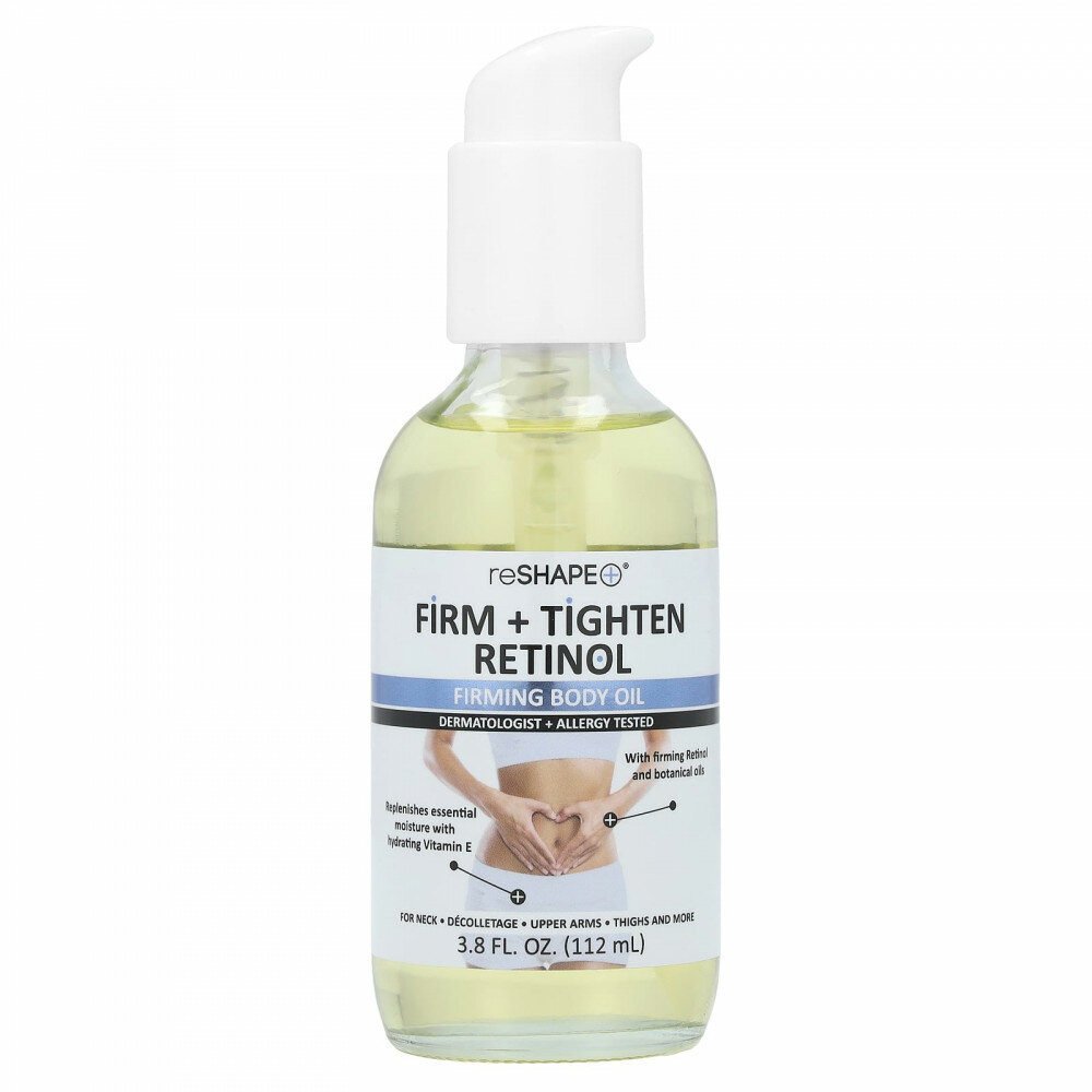 Reshape Plus, Retinol, укрепляющее масло для тела, ретинол, 112 мл (3,8 жидк. унц.)