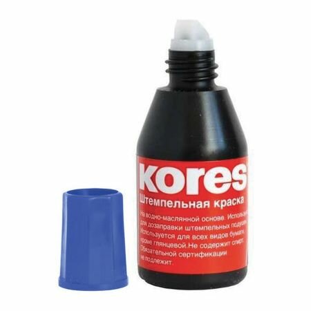 Штемпельная краска 28гр. KORES синяя (71304)