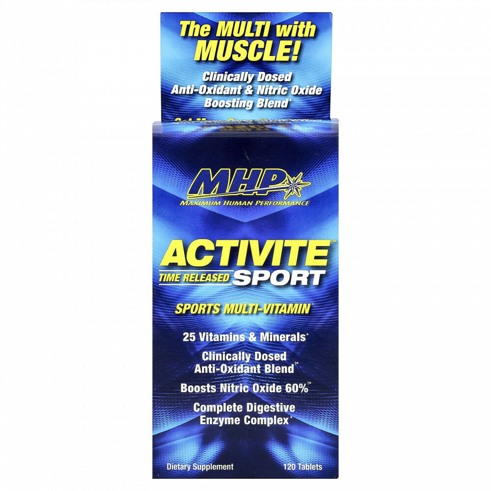 MHP, Activite Sport, мультивитамины, замедленное высвобождение, 120 таблеток