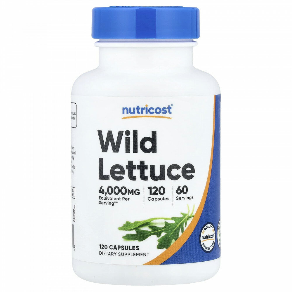 Nutricost, дикий салат, 120 капсул (80 мг в 1 капсуле)