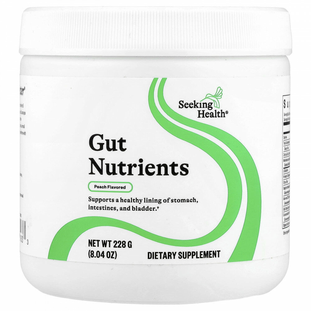 Seeking Health, питательные вещества для кишечника, со вкусом персика, 231,6 г (8,17 унции)