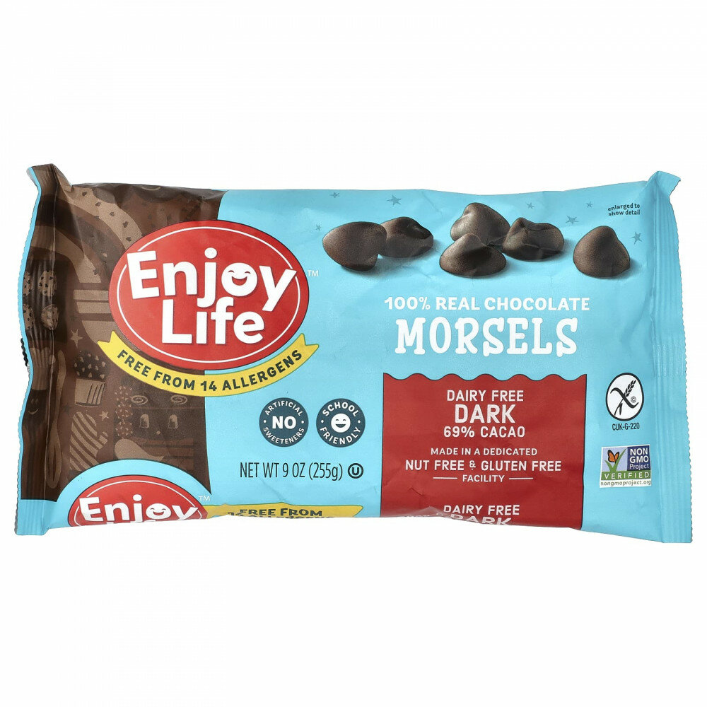 Enjoy Life Foods, Morsel, темный шоколад, 69% какао, 255 г (9 унций)
