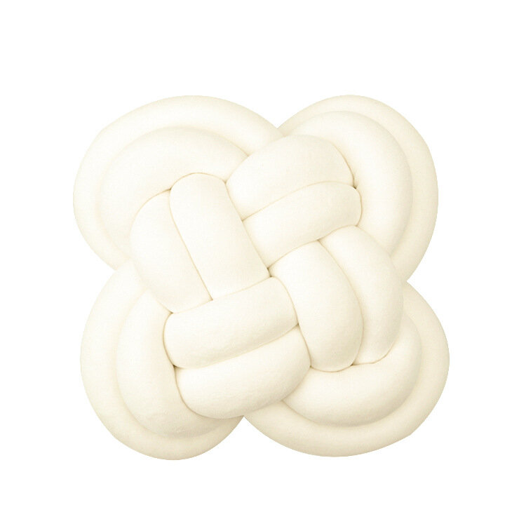 Трансграничная декоративная подушка Amazon из однотонной ткани с узлами, датская подушка с китайским узлом для дивана, кровати, эркера.