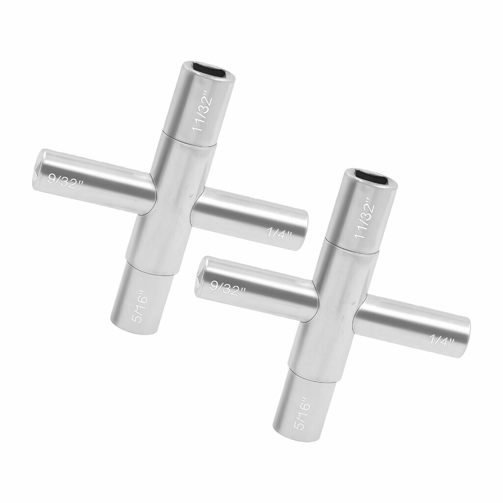 Конструкция Compacts Crosses Ключ для крана с водой, 4-Позиционный Регулируемый Ключ для Раковины в Ванной Комнате, Материалы из Углеродистой Стали, Простая Установка